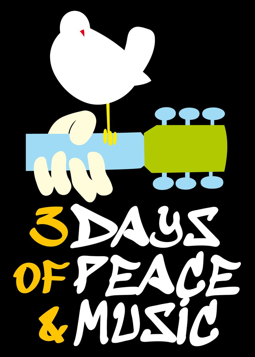 '3 Days of Peace and Music' Poster, picture, metal print, paint by eka ...