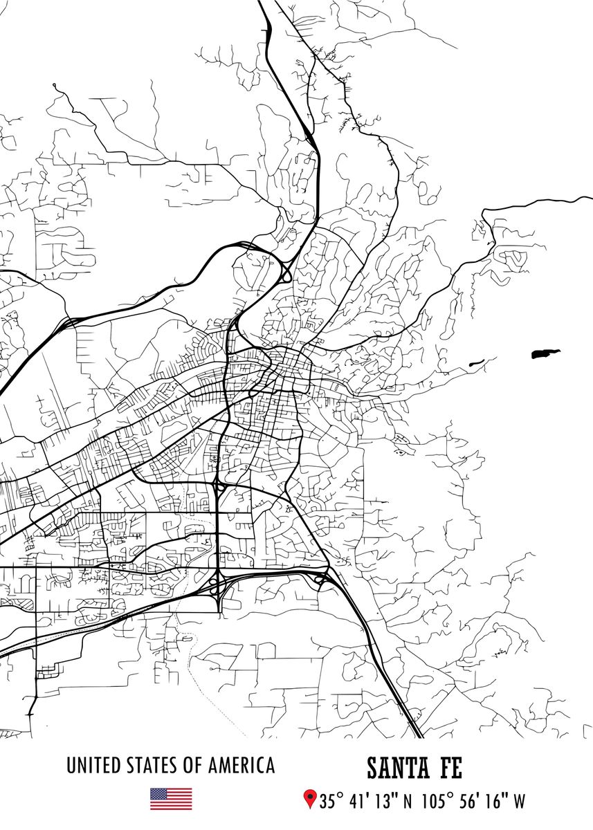 'SANTA FE USA' Poster by Artistic Paradigms | Displate