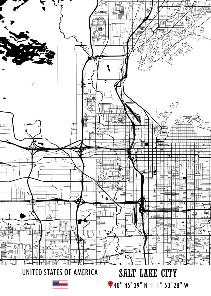 'SALT LAKE CITY USA' Poster by Artistic Paradigms | Displate