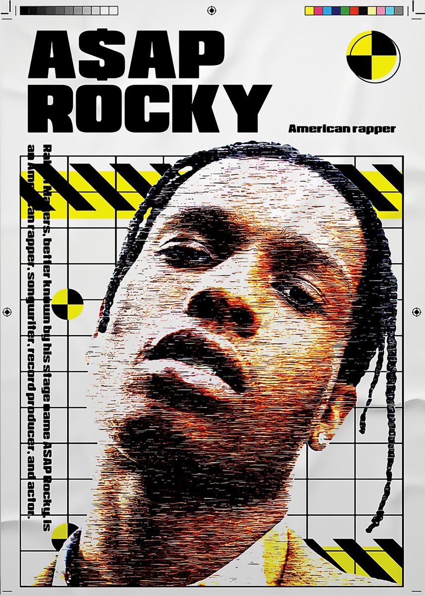 'Asap Rocky' Poster, picture, metal print, paint by HANA STUDIO | Displate