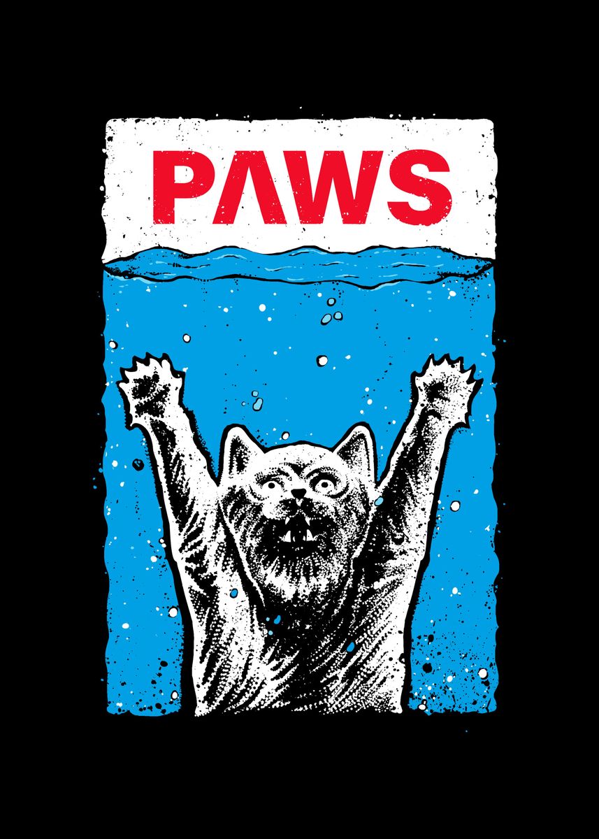 'Paws Meow' Poster, picture, metal print, paint by Tofan barmalisi ...