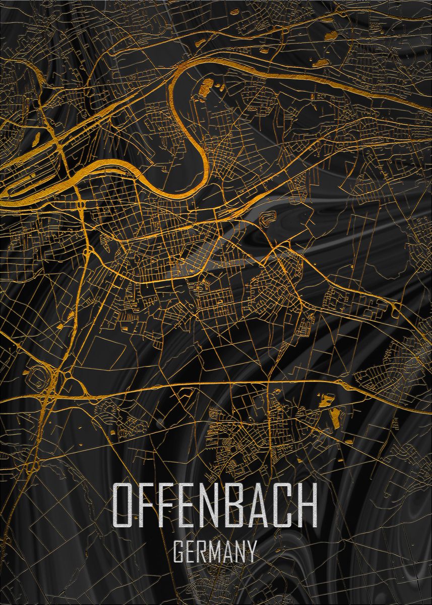 'Offenbach Germany' Poster, picture, metal print, paint by Coconut ...