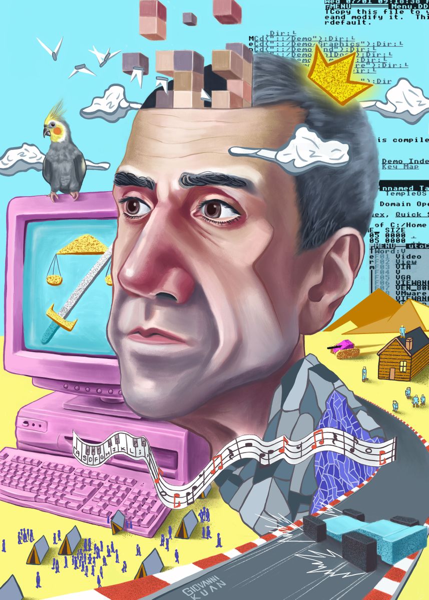 'Gods Lonely Programmer' Poster, picture, metal print, paint by ...