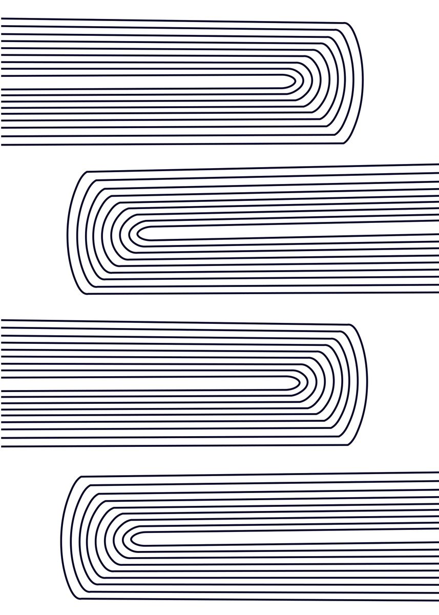 'Abstract modern line art' Poster, picture, metal print, paint by ...