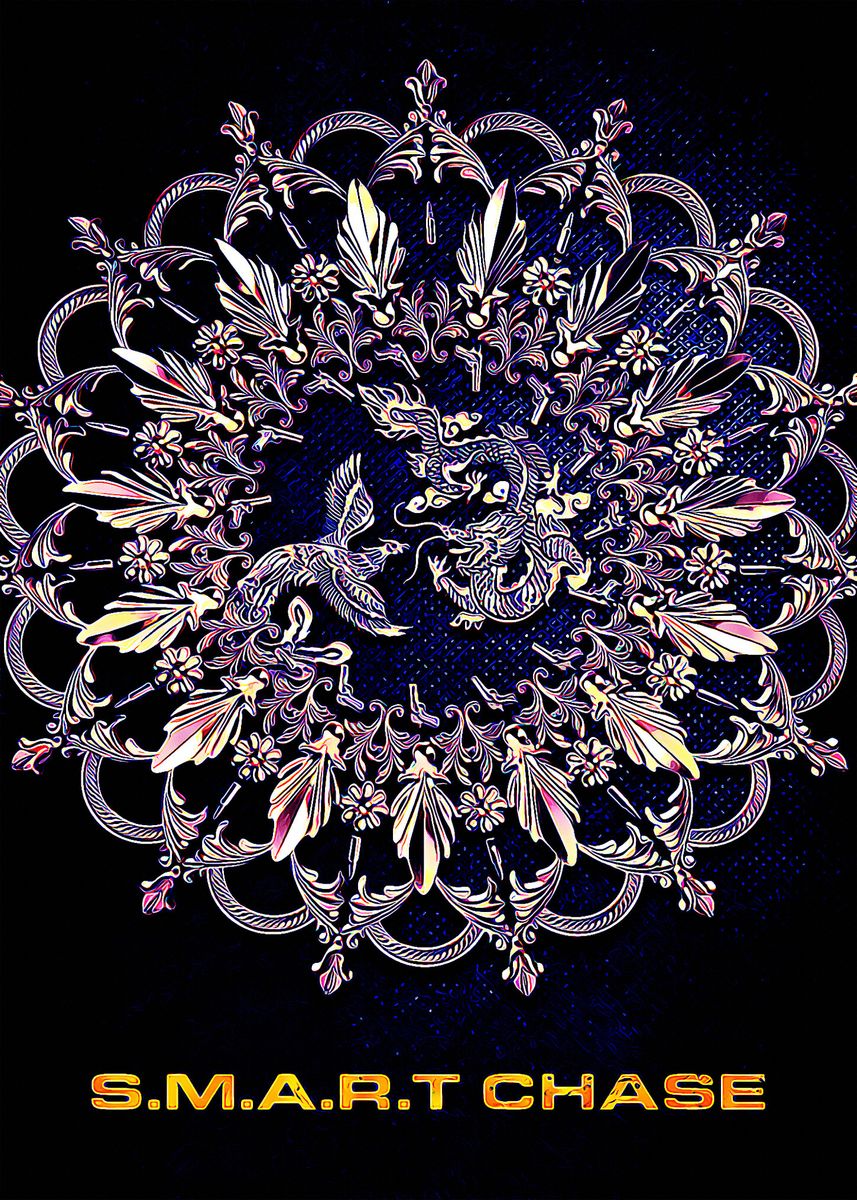 'Smart Chase 3' Poster, picture, metal print, paint by Kaye Luca | Displate