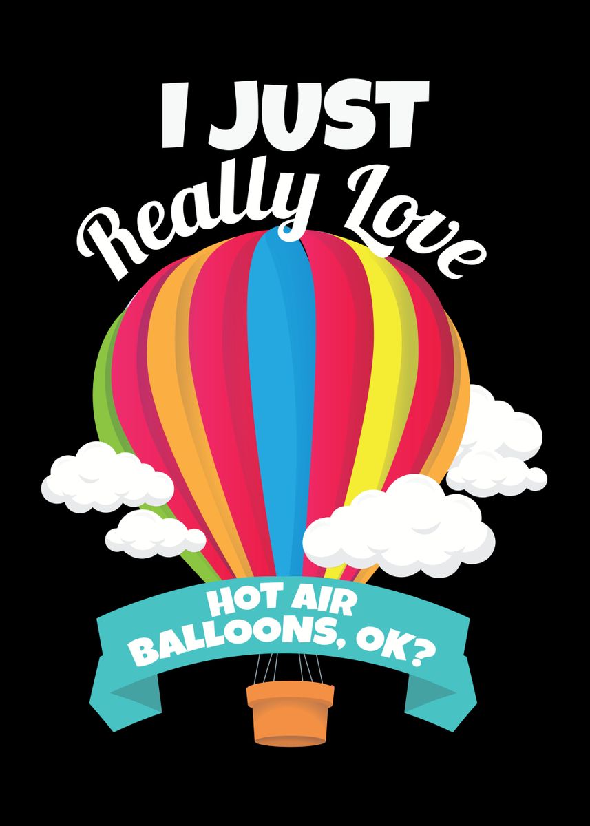 'Hot Air Balloons' Poster, picture, metal print, paint by ...