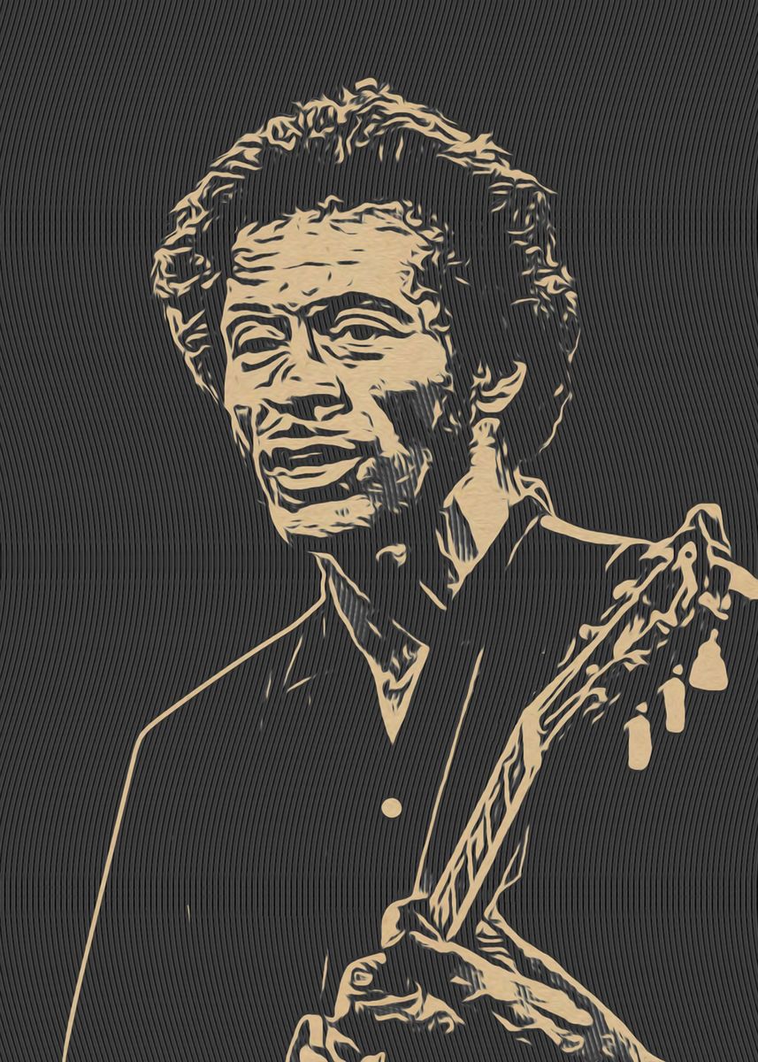 'Chuck Berry' Poster, picture, metal print, paint by The Miracle | Displate