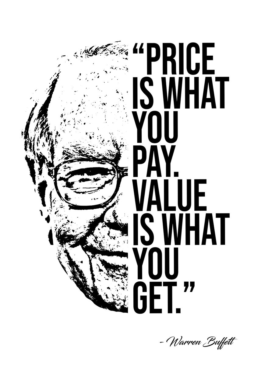 'Warren Buffett quote' Poster by Kitty Kit | Displate