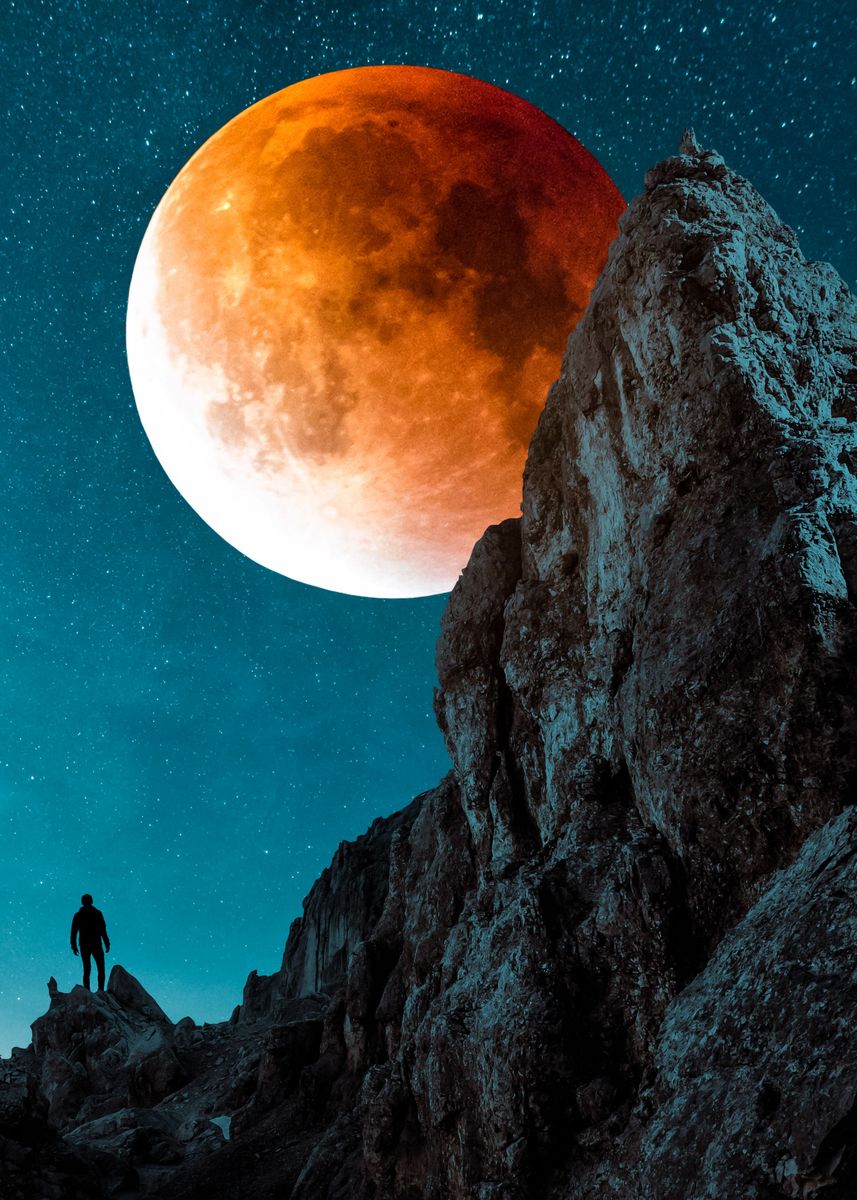 'Blood Red Moon' Poster by Herri Susanto | Displate