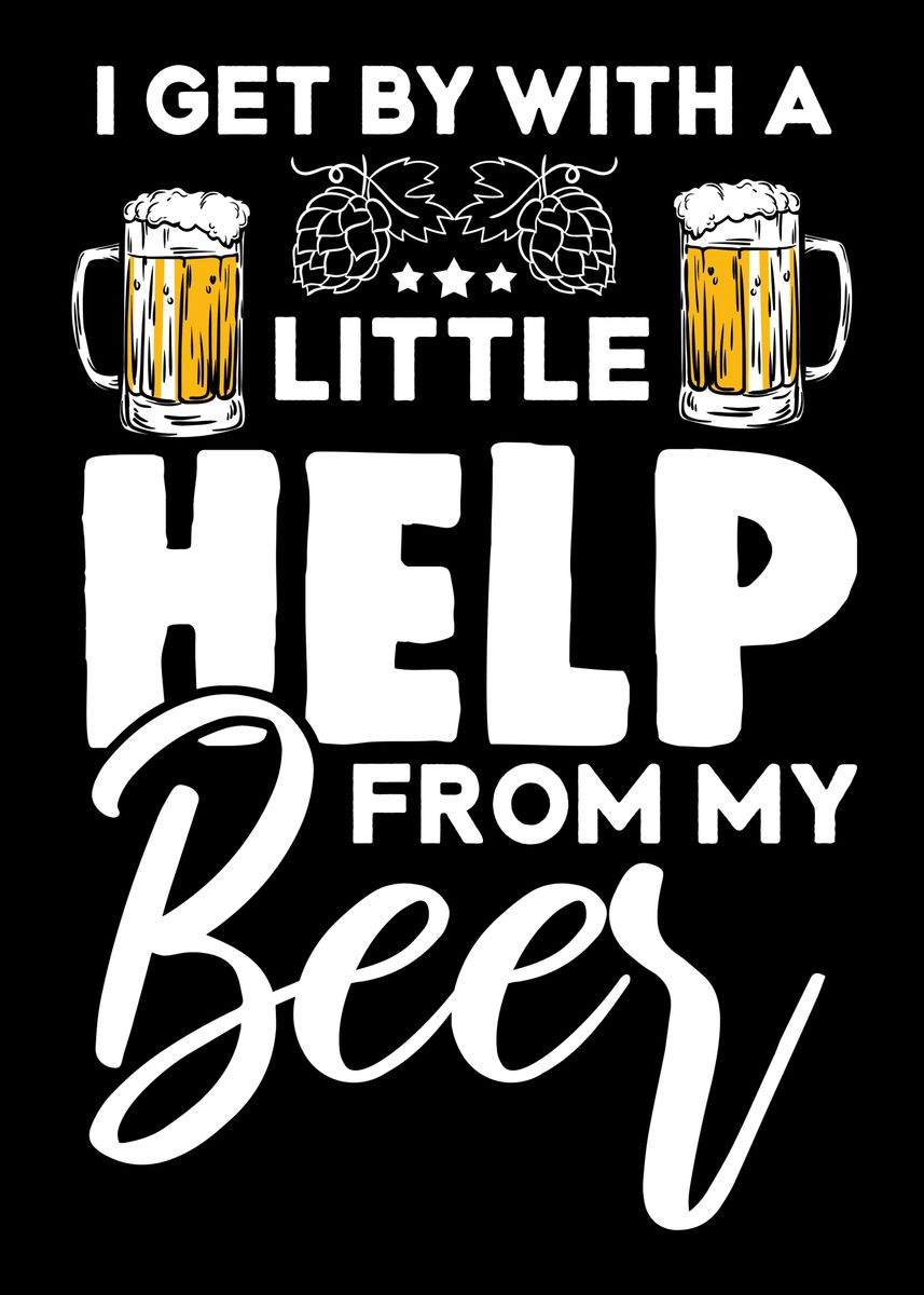 'beer' Poster, picture, metal print, paint by Hexor | Displate