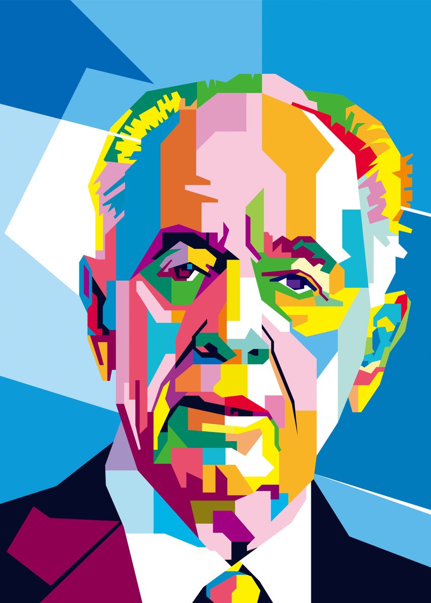 'Shimon Peres' Poster, picture, metal print, paint by Colarcolor | Displate