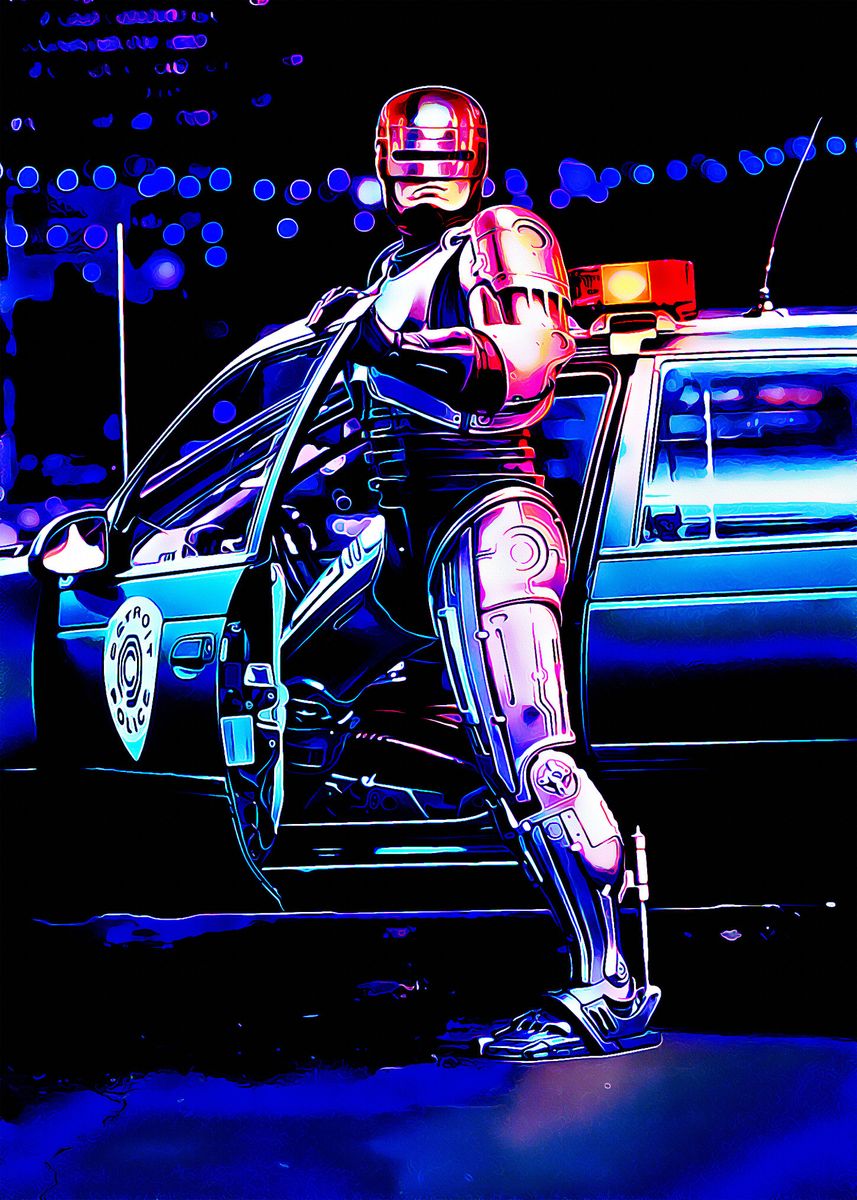 'Robocop 4' Poster, picture, metal print, paint by Elisa Woodard | Displate