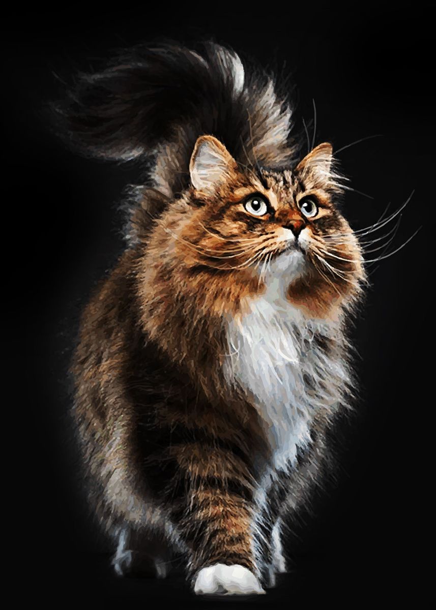 'Great Kitten' Poster, picture, metal print, paint by Bintang Studio ...