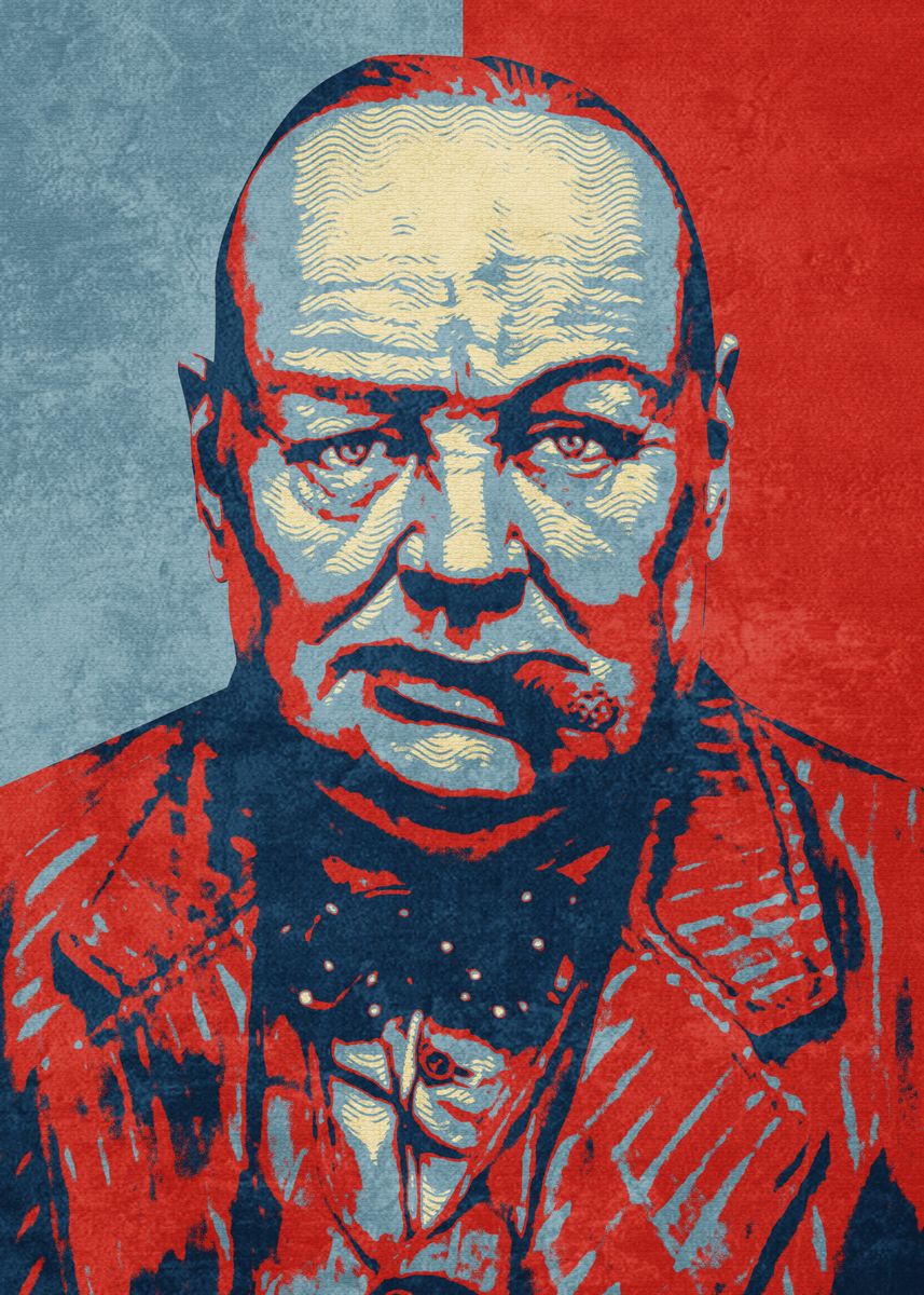'Winston Churchill' Poster by Izmo Scribbles | Displate