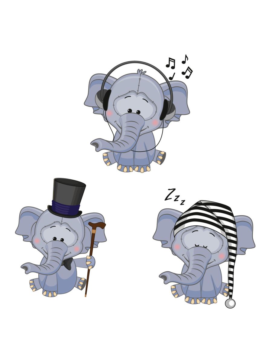 'Special Elephants' Poster by MisterGoose | Displate