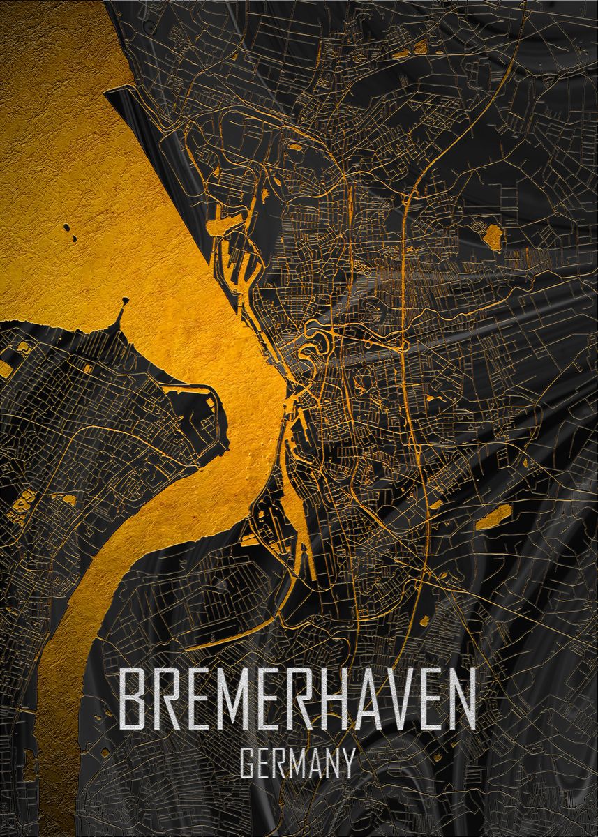 'Bremerhaven Germany' Poster, picture, metal print, paint by Coconut ...