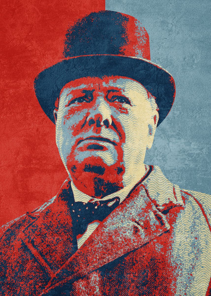 'Winston Churchill' Poster, picture, metal print, paint by Izmo ...