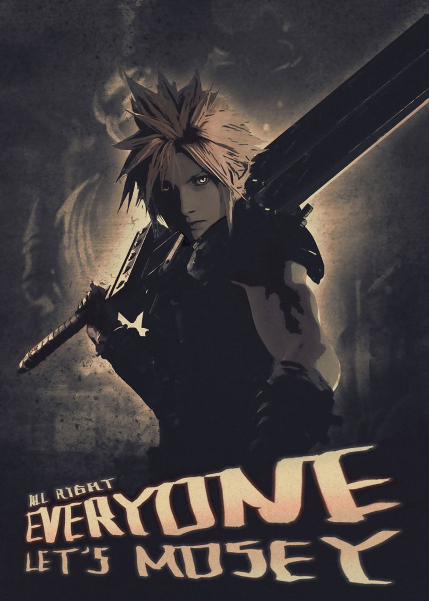 'Cloud Strife' Poster, picture, metal print, paint by tran duyet | Displate