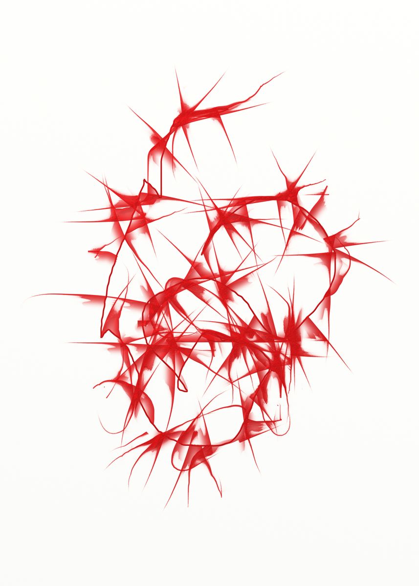 'Wild red' Poster by Anki Hoglund | Displate