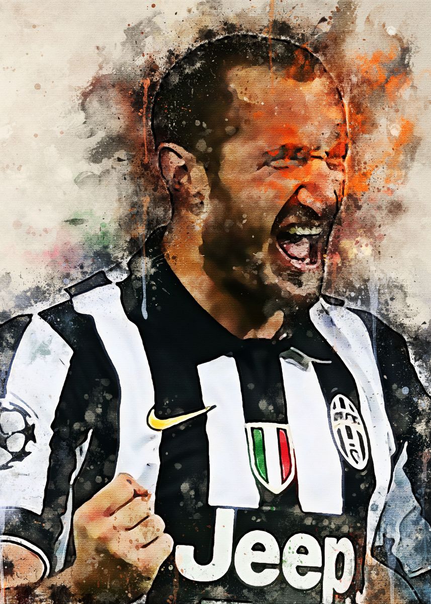 'Giorgio Chiellini ' Poster, picture, metal print, paint by Hipolito ...