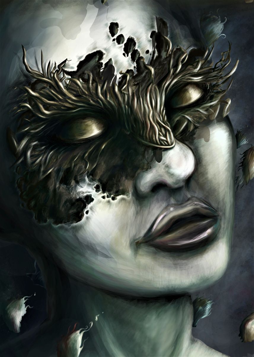 'Golden Shards Fantasy Art' Poster by Auriel Phoenix | Displate