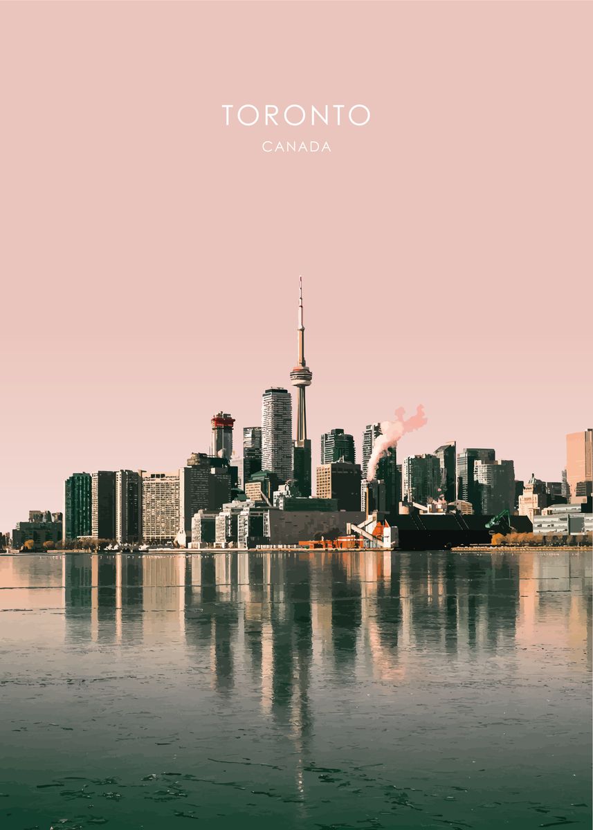 'Toronto Skyline Artwork' Poster, picture, metal print, paint by aio ...
