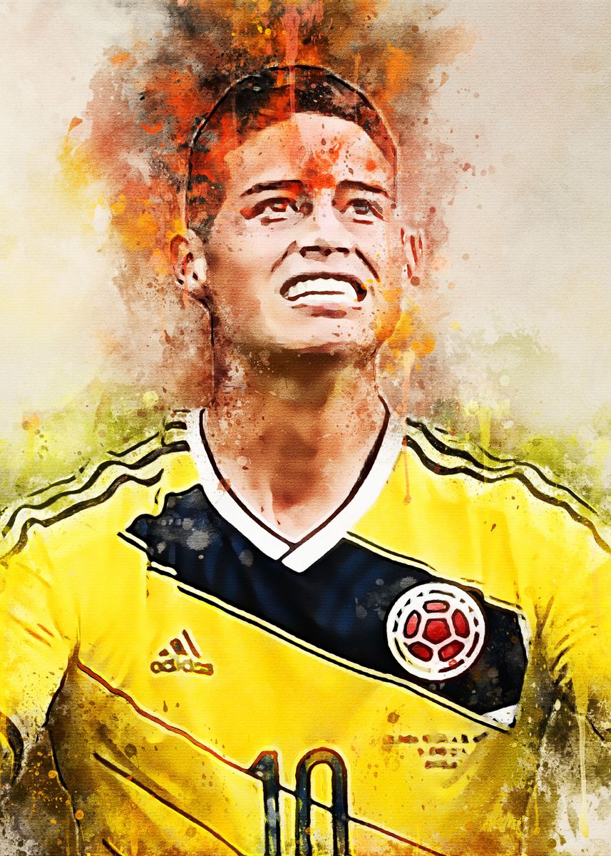 'James Rodriguez' Poster, picture, metal print, paint by Mcgilvery ...