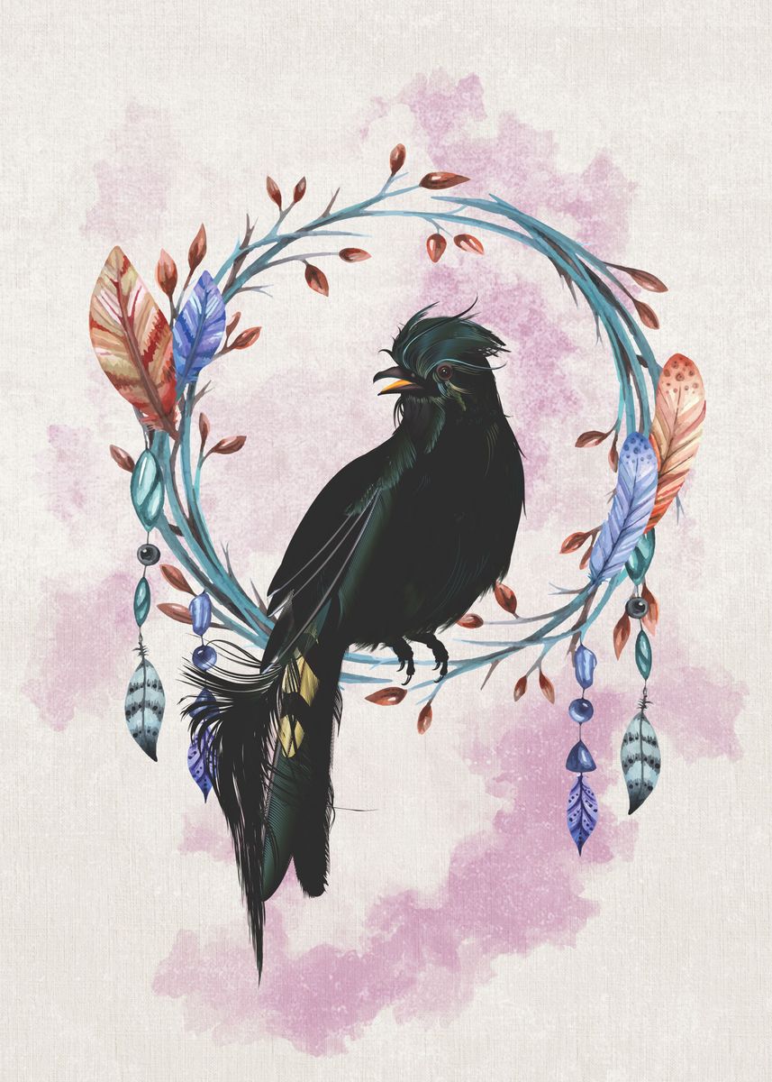 'Spirit Bird' Poster, picture, metal print, paint by AndrejZT | Displate