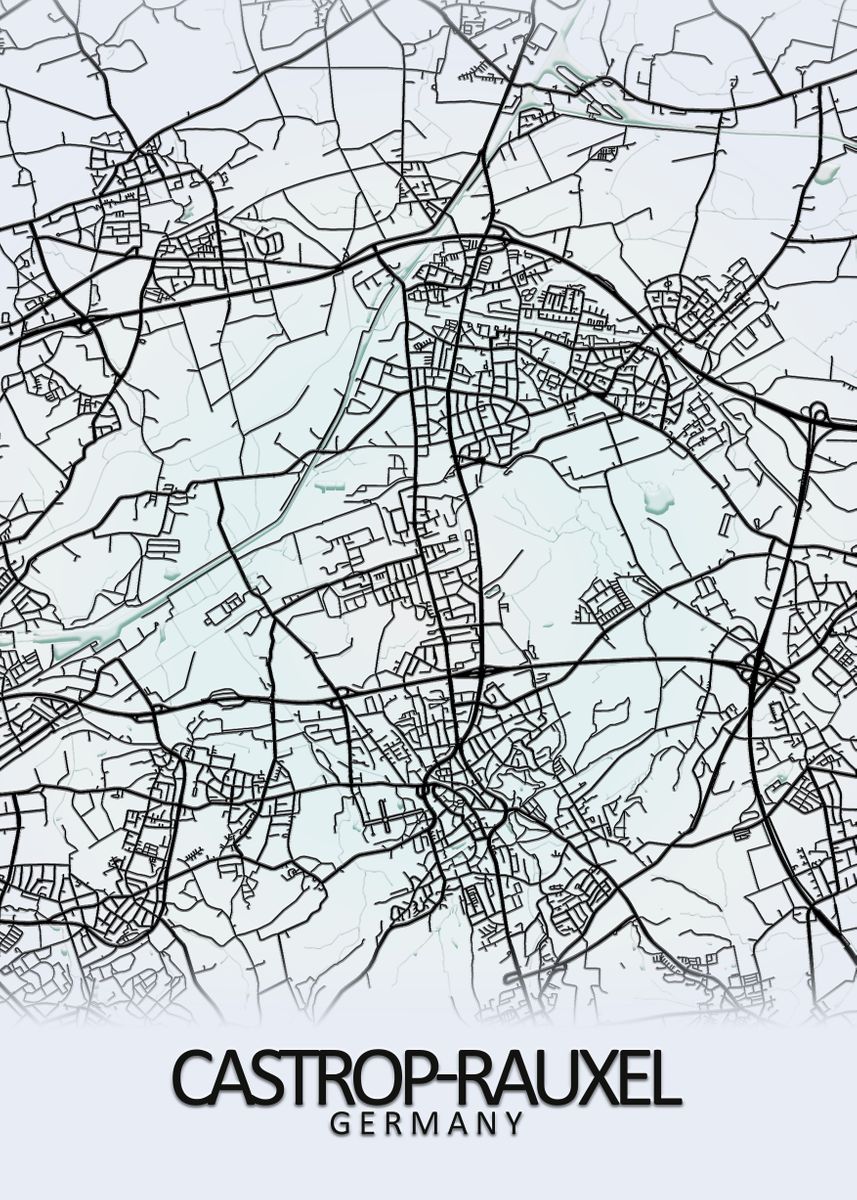 'Castrop Rauxel Germany' Poster, picture, metal print, paint by City ...