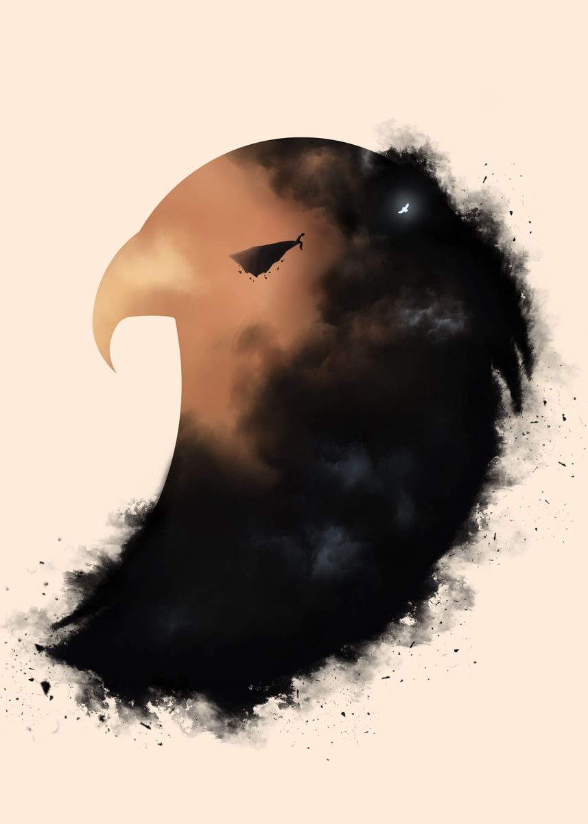 'Eagle Negative Space' Poster by Even Dyl | Displate