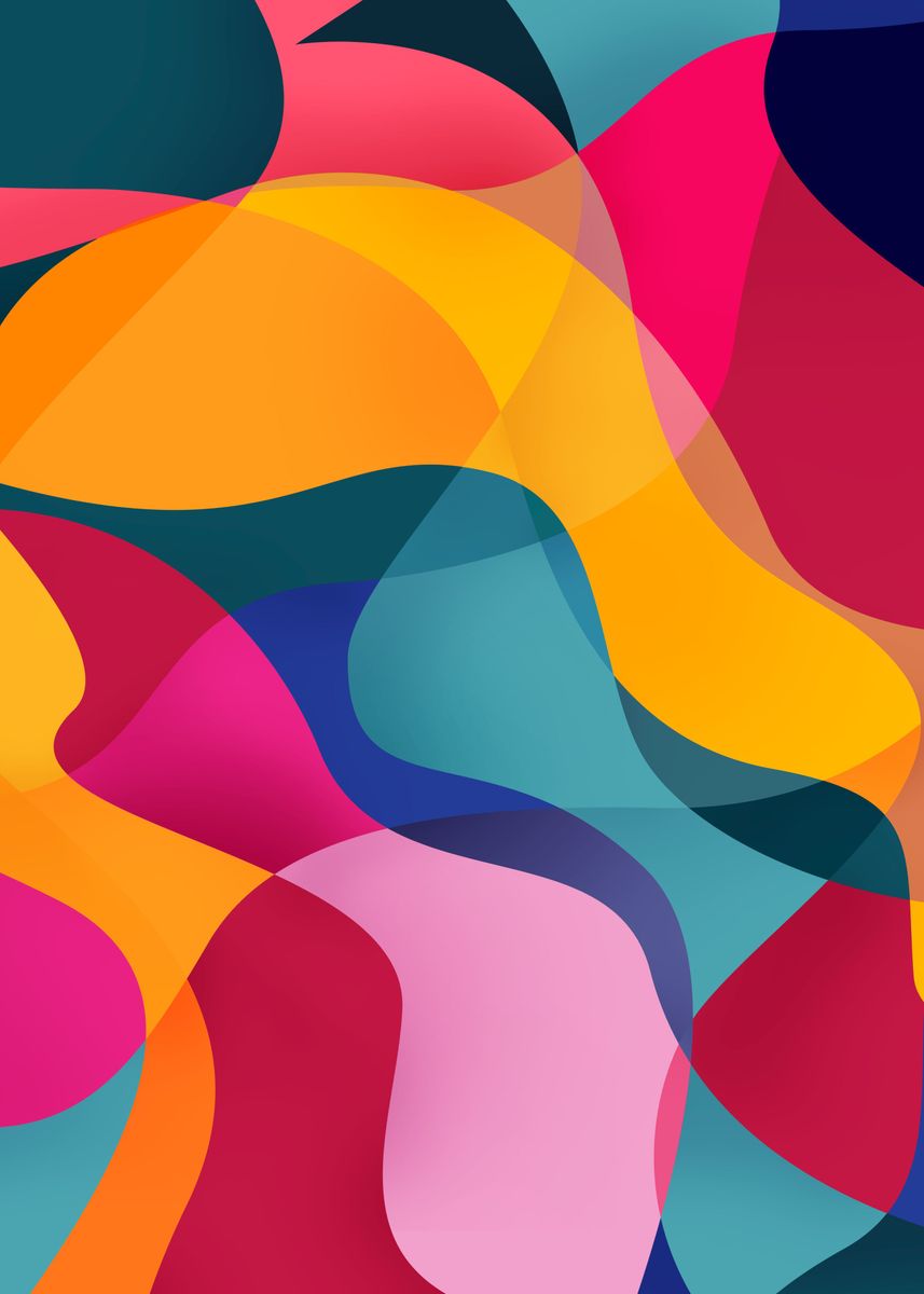 'Color Waves 1ne' Poster by Peter Awax | Displate