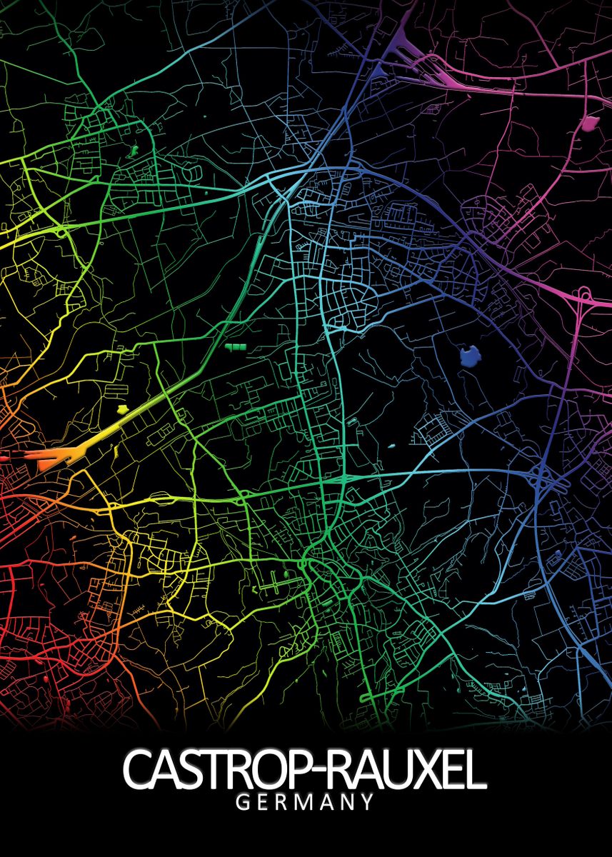 'Castrop Rauxel Germany' Poster, picture, metal print, paint by City ...