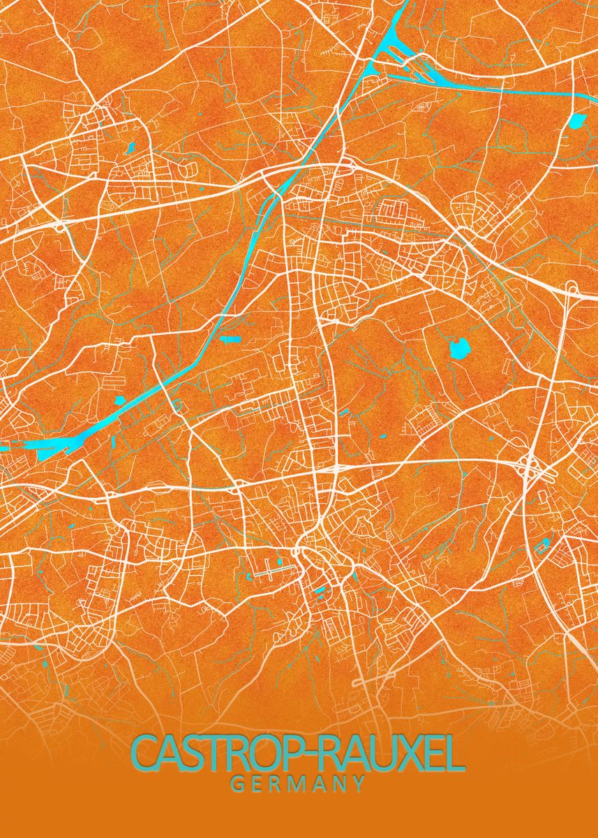 'Castrop Rauxel Germany' Poster by City Map Art Prints | Displate