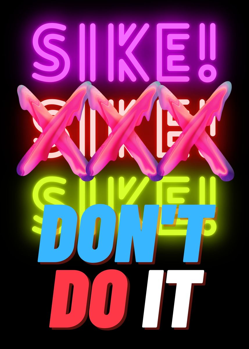 'Triple x Sike' Poster, picture, metal print, paint by Love karma ...