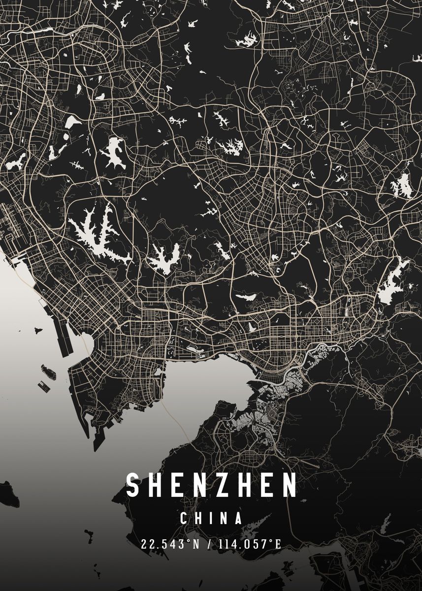 'Shenzhen China' Poster by Five Senses Art | Displate