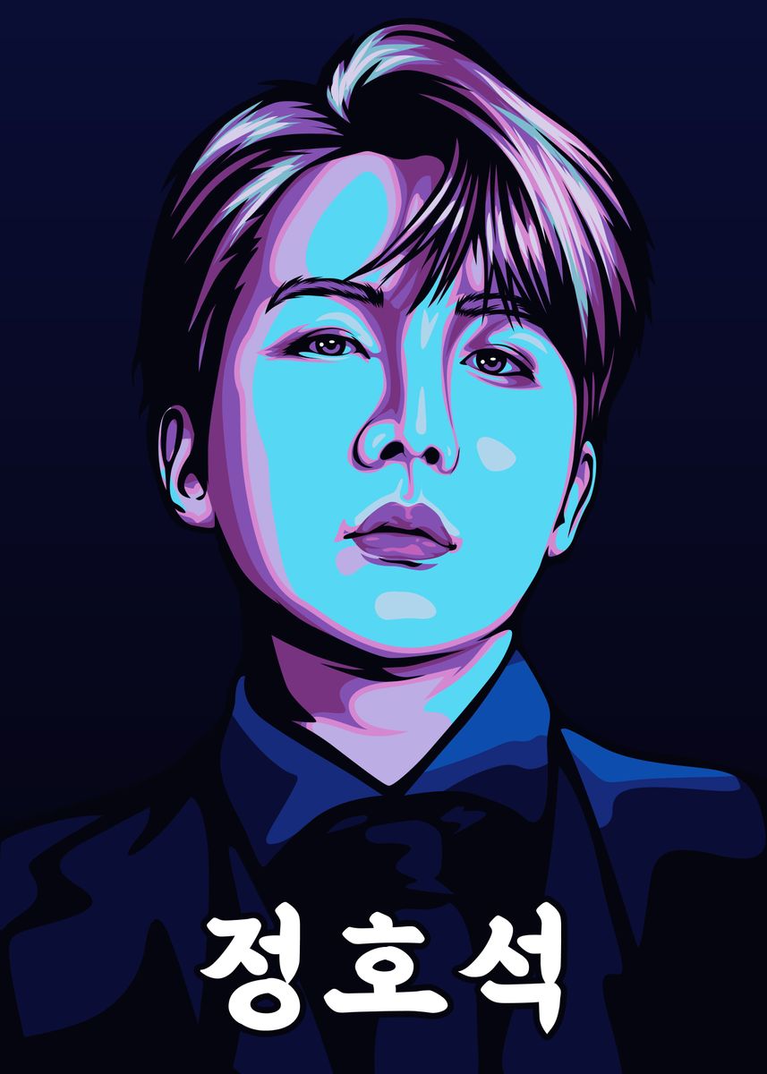 'BTS JHOPE POSTER' Poster, picture, metal print, paint by vector heroes ...