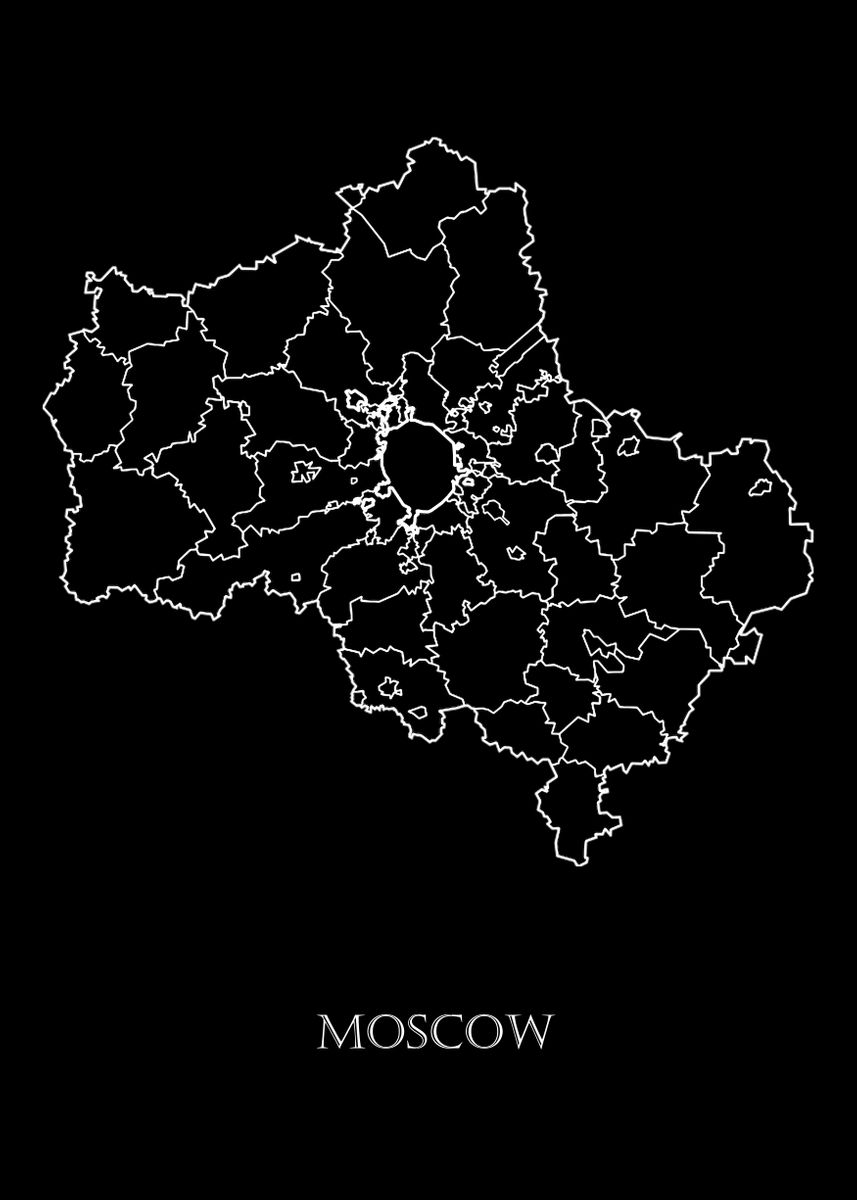 'Moscow' Poster, picture, metal print, paint by B & W Arts | Displate