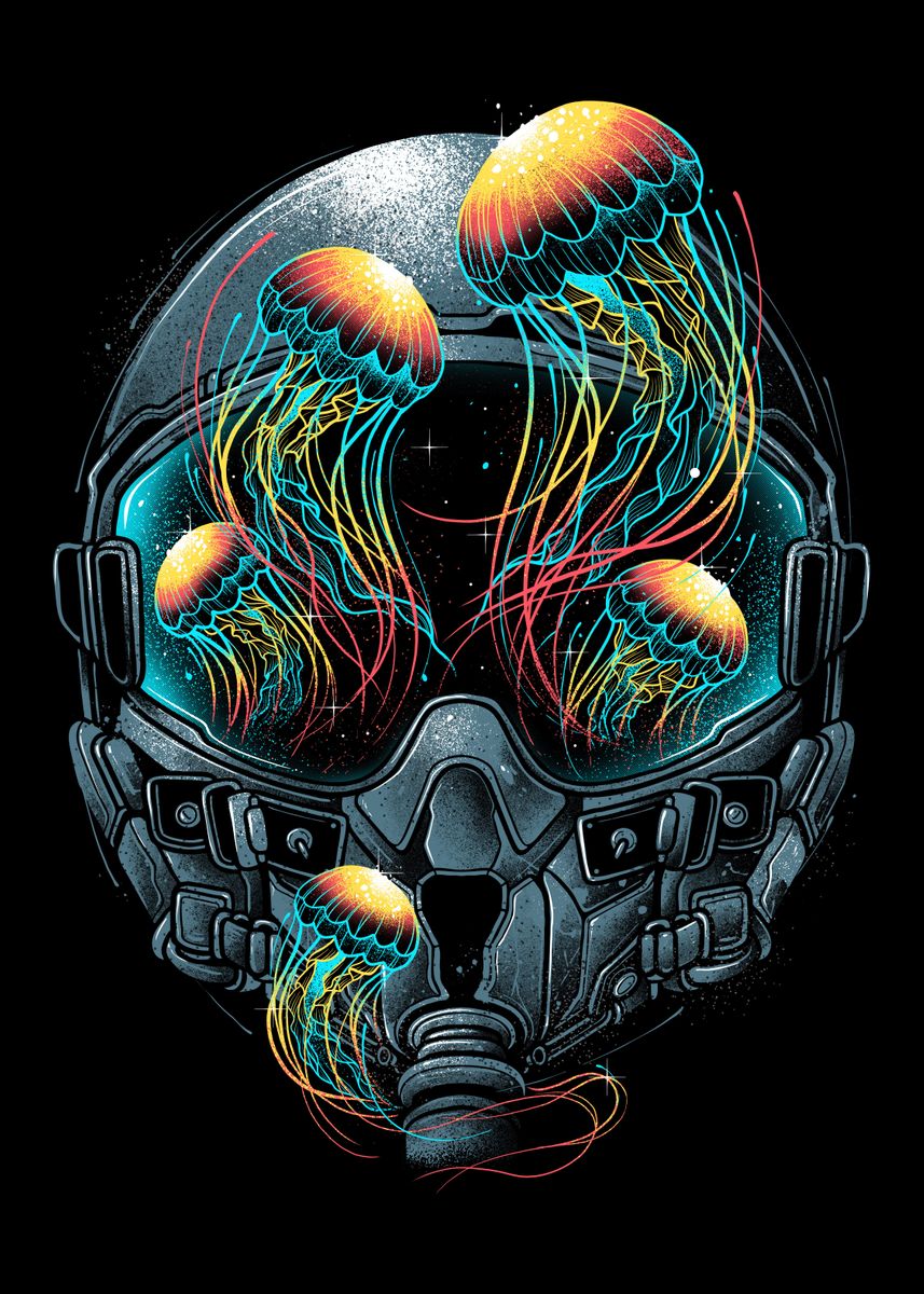 'Dream Pilot' Poster, picture, metal print, paint by glitchygorilla ...