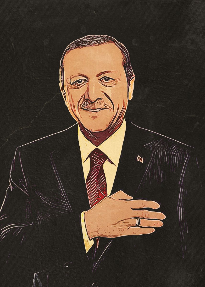 'erdogan' Poster, picture, metal print, paint by Thogi Gio | Displate
