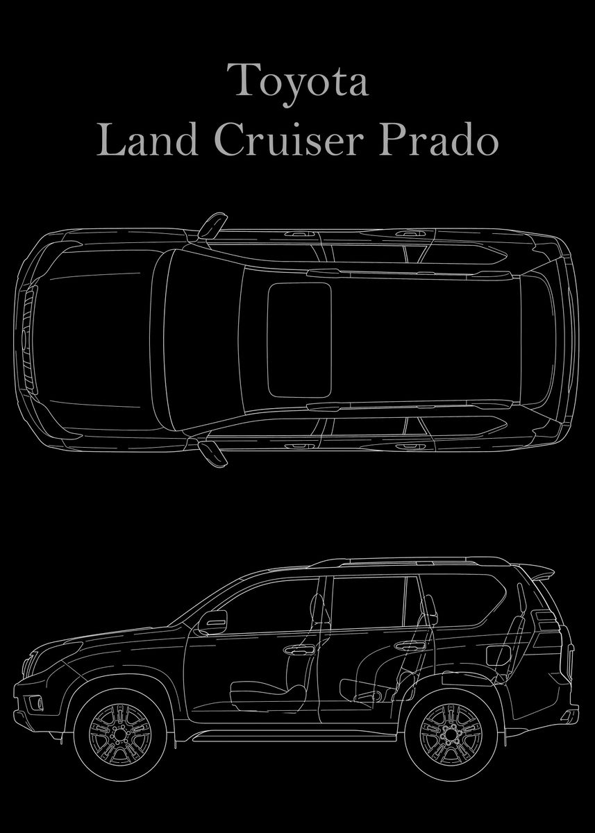 'Toyota Land Cruiser Prado ' Poster by shiner artist | Displate