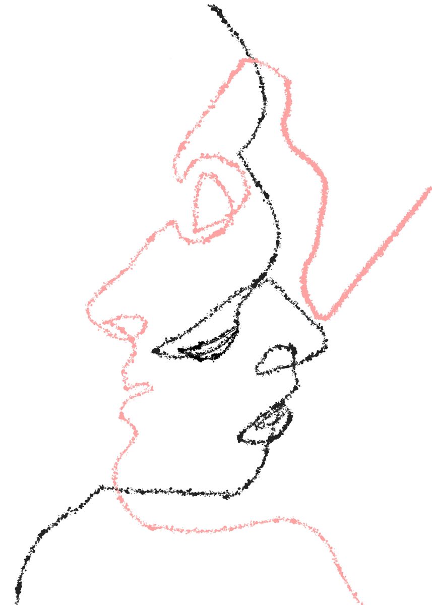 'Two Faces' Poster, picture, metal print, paint by Inno Tshikwaya ...