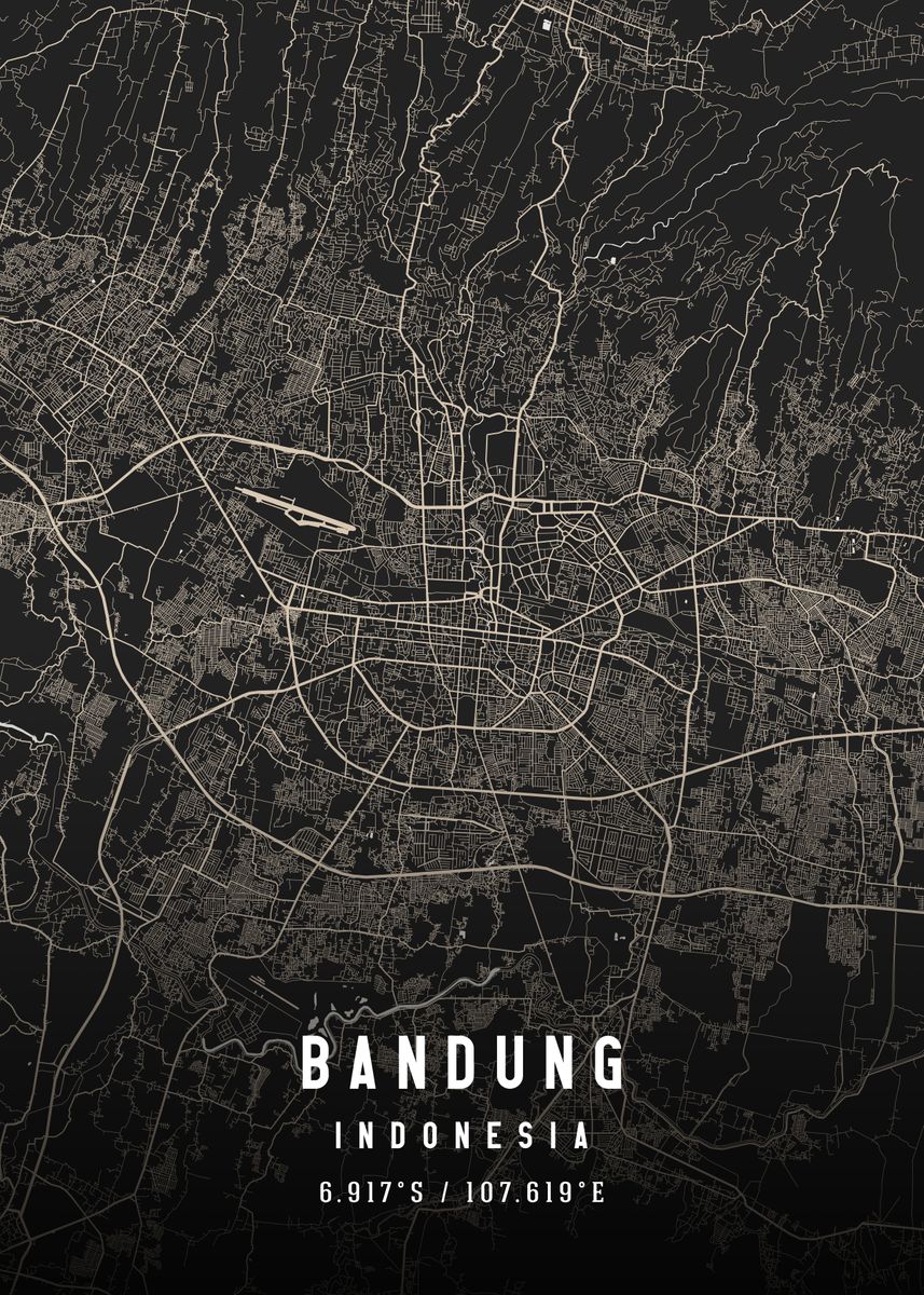 'Bandung Indonesia' Poster by Five Senses Art | Displate