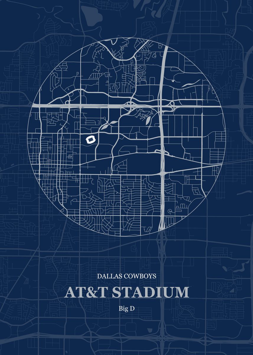 ' Dallas Stadium Sports Fan' Poster, picture, metal print, paint by ...