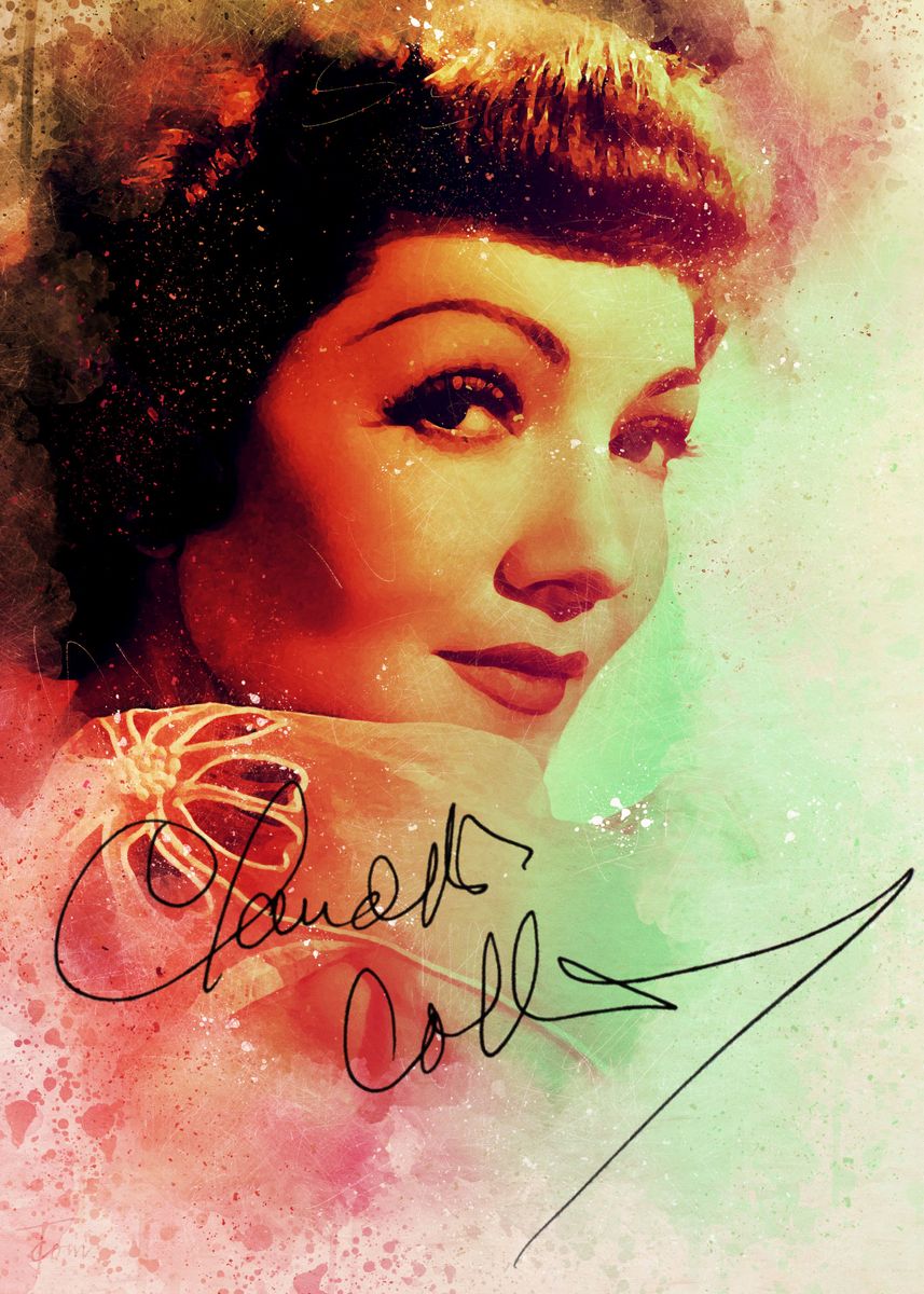 'Claudette Colbert' Poster, picture, metal print, paint by Petra ...