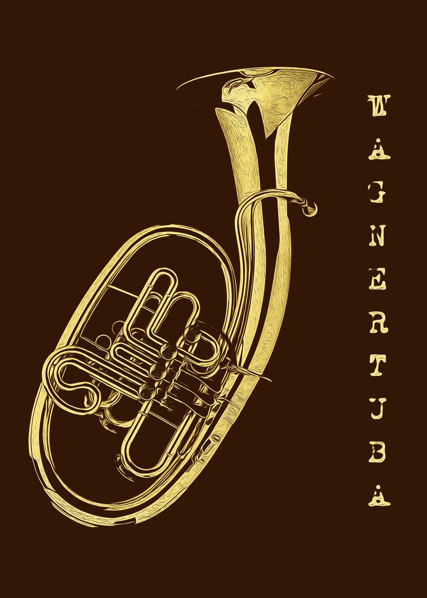 'Wagner Tuba' Poster, picture, metal print, paint by Oizy Production ...