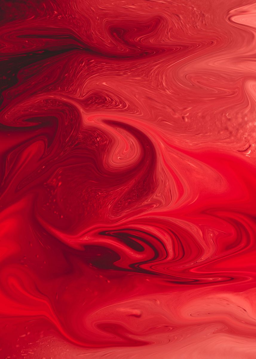 'Red Vanilla Liquid' Poster, picture, metal print, paint by Lachezar ...