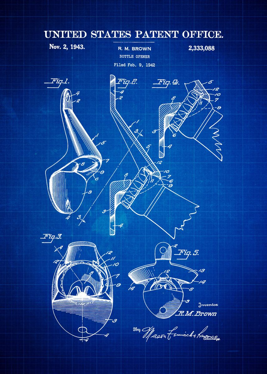 ' Bottle Opener ' Poster, picture, metal print, paint by BigBaby | Displate