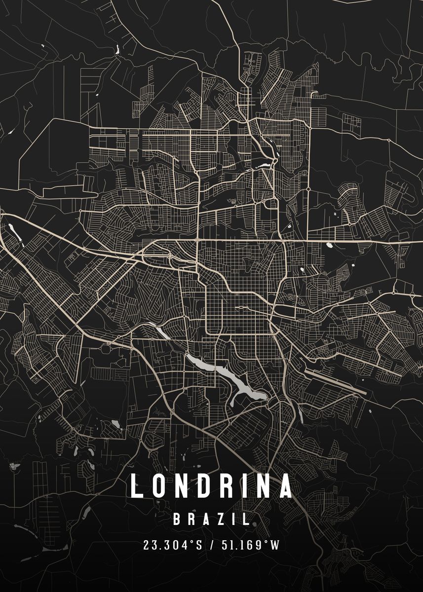 'Londrina Brazil' Poster by Five Senses Art | Displate