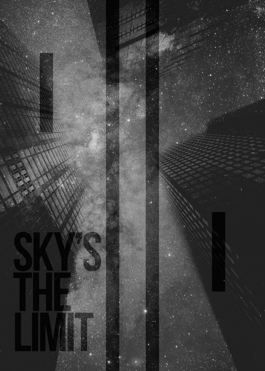 'Skys The Limit' Poster, picture, metal print, paint by JXC Design ...