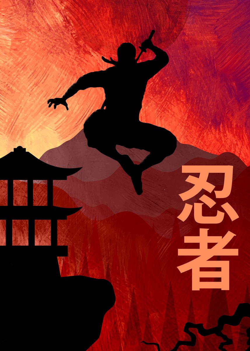 'Japan Manga Anime Ninja' Poster by Saphira Design | Displate
